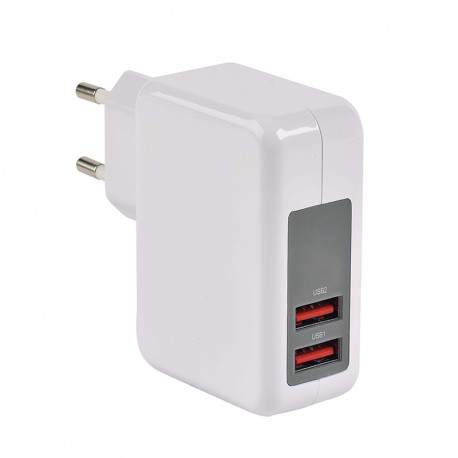 Chargeur mural 2 ports usb-a Itc 308203